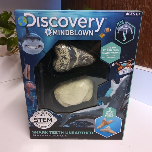 Discovery | Toys | Discovery Mindblown Shark Teeth Unearthed Pack Excavation Activity Kit Stem ...